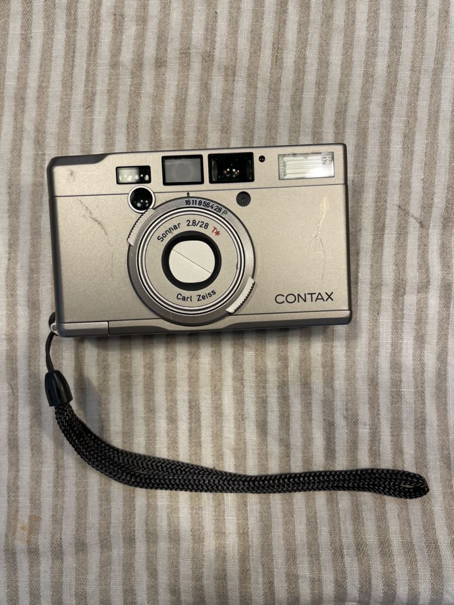 【ジャンク品】CONTAX Tix/コンタックス Carl Zeiss Sonnar 2.8/28 T* コンパクト フィルムカメラ 写真 ...
