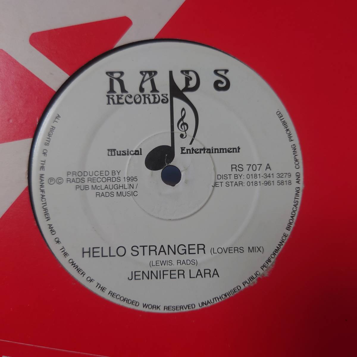 【目立った傷や汚れなし】★レア★ Jennifer Lara - Hello Stranger // Rads Records 12inch ...