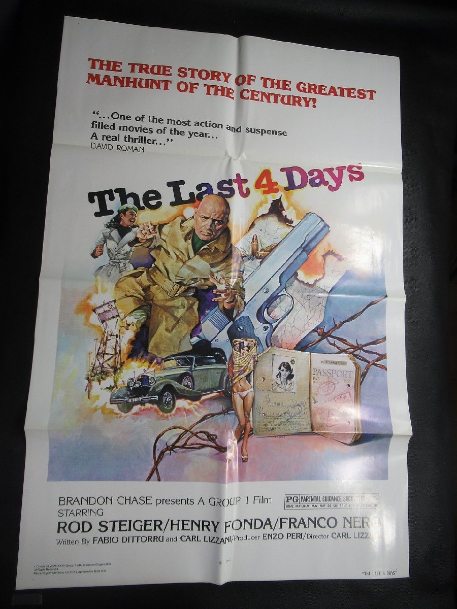 【傷や汚れあり】※N0180/US版1sh 映画ポスター【 The Last 4 Days 】（ブラック・シャツ／独裁者ムッソリーニを狙え ...