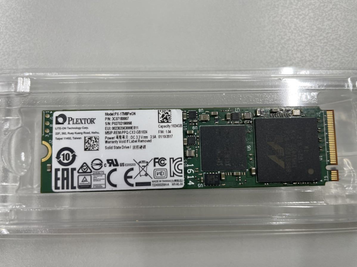 【目立った傷や汚れなし】PLEXTOR NVMe SSD 1TB PX-1TM8PeGNの落札情報詳細 - ヤフオク落札価格検索 オークフリー