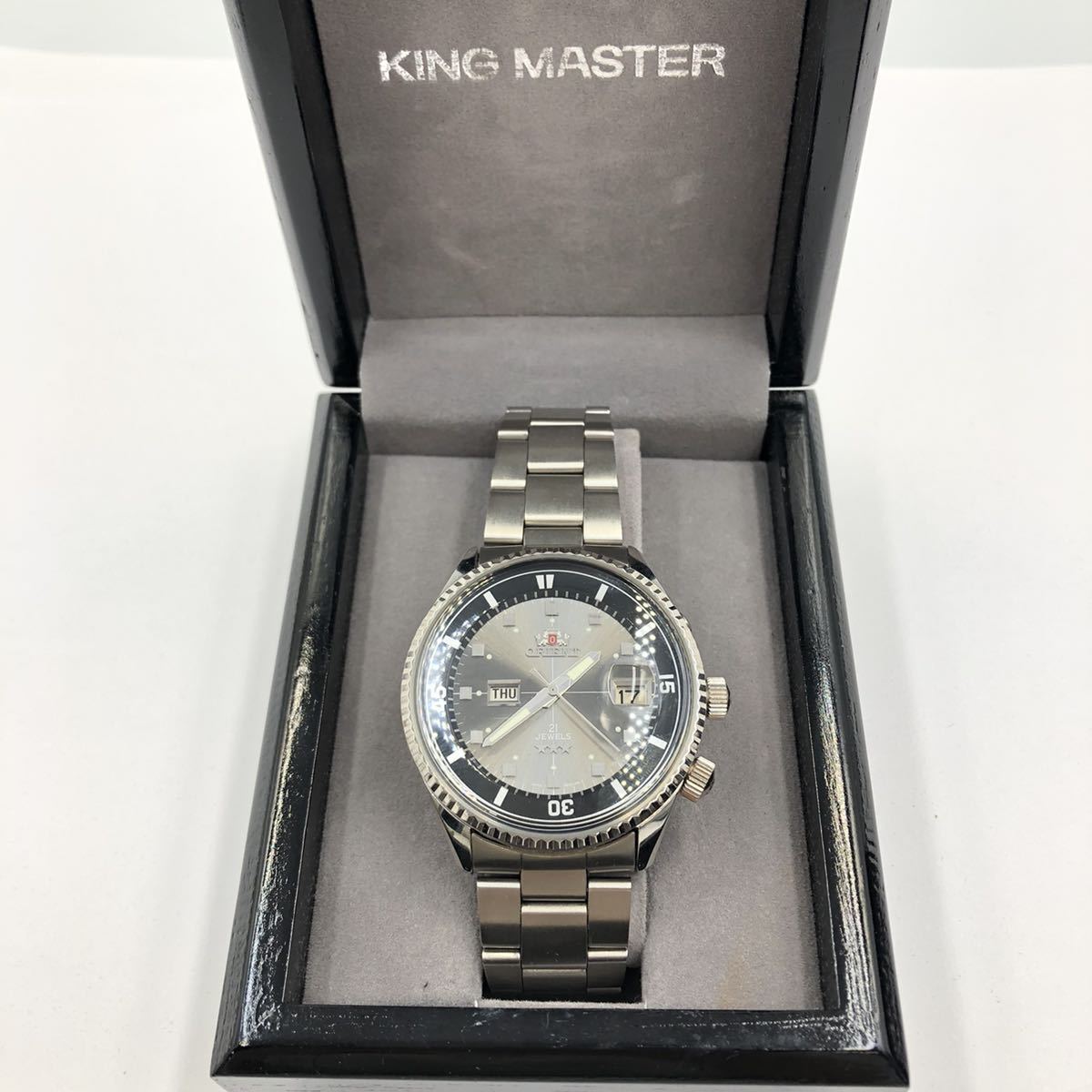 【やや傷や汚れあり】R3.12月OH済 500本限定 ORIENT KING MASTER オリエント キングマスター EM00-C3 自動巻 ...