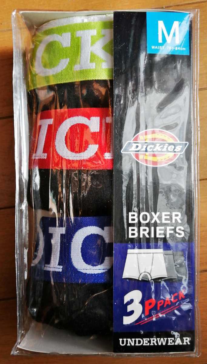 【未使用】【1円スタート】 Dickies ディッキーズ 新品 未開封品 メンズ ボクサー パンツ 下着 前閉 ローライズ Mサイズ ブラック