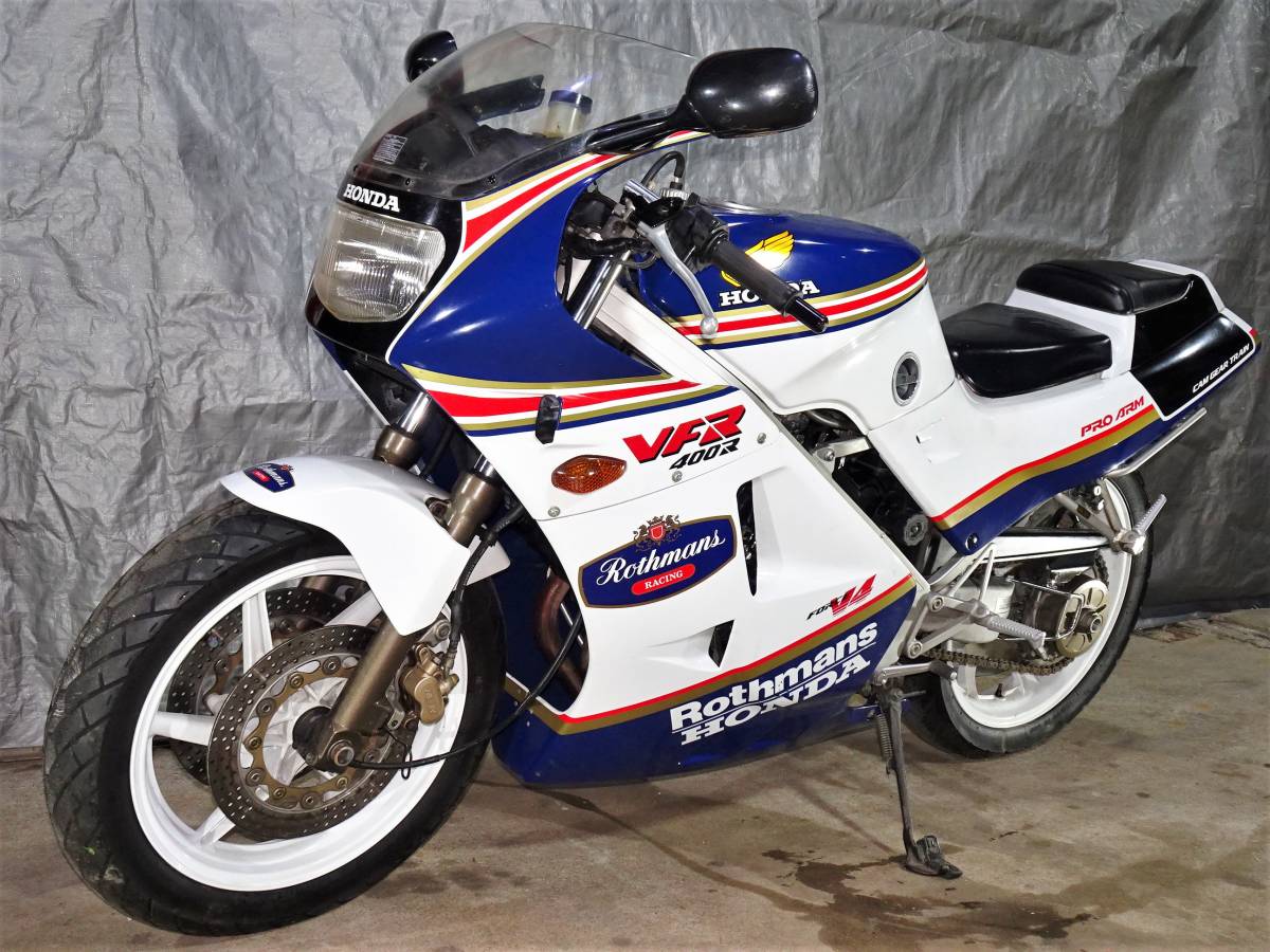 【目立った傷や汚れなし】美車！VFR400R NC24 旧車 エンジン実動【動画有】昭和62年式 ロスマンズカラー 11000km 4スト ...