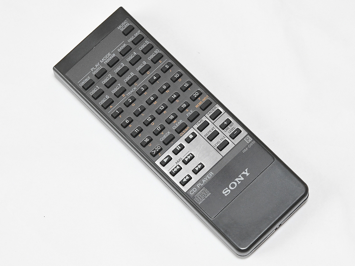 【傷や汚れあり】SONY ソニー CDP-C910専用純正リモコン 「RM-D910」 動作未確認ジャンクの落札情報詳細 - Yahoo ...