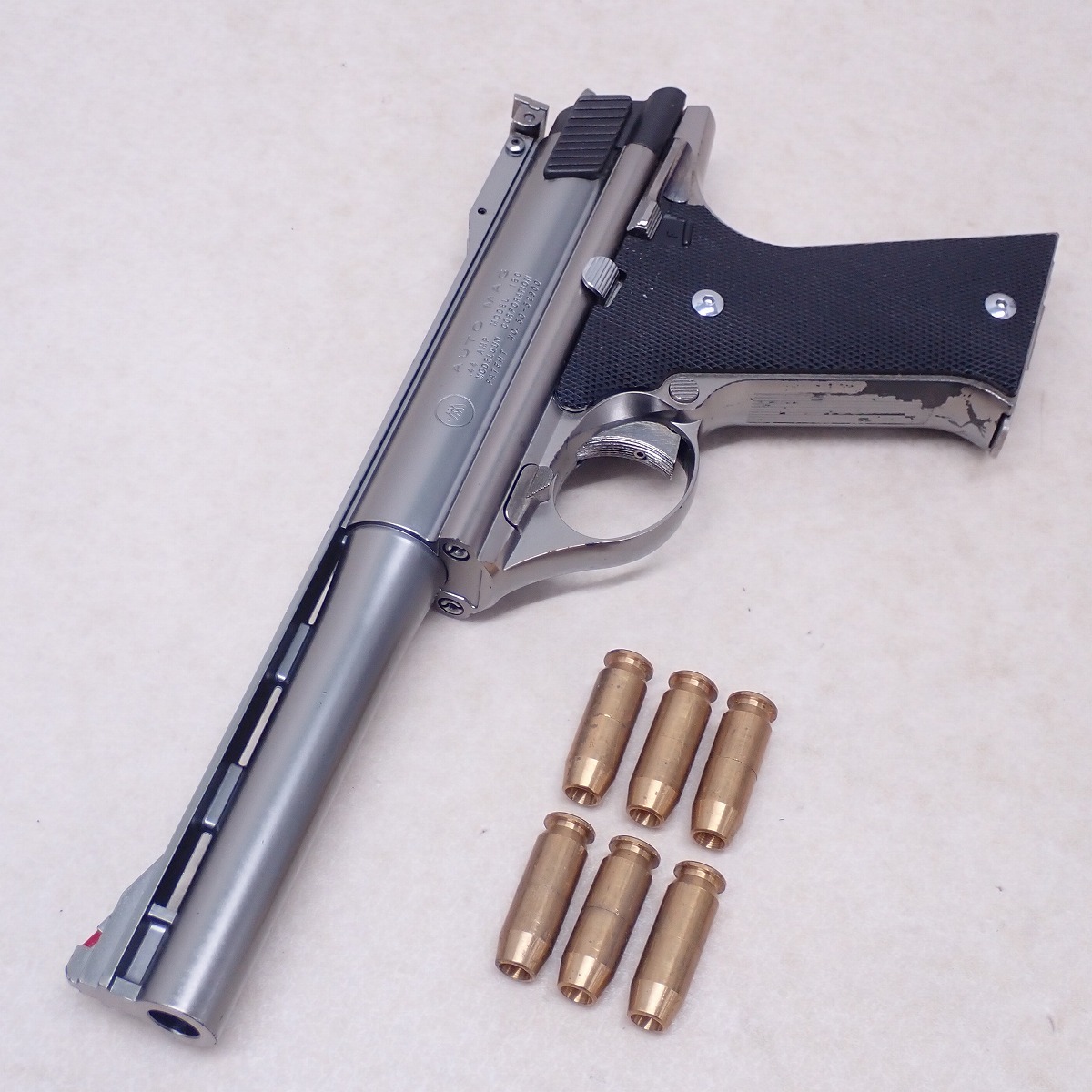 【傷や汚れあり】± MGC モデルガン 44 オートマグ AMP MODEL 180 AUTOMAG HW シルバーモデル SPG 現状品 ...