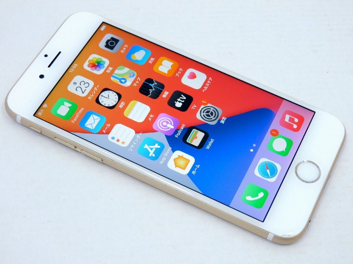 【全体的に状態が悪い】[B175T487] 【ジャンク品】SIMロック解除済み docomo Apple iPhone6s 64GB ゴールド NKQQ2J/A A1688 バッテリー：75% ...