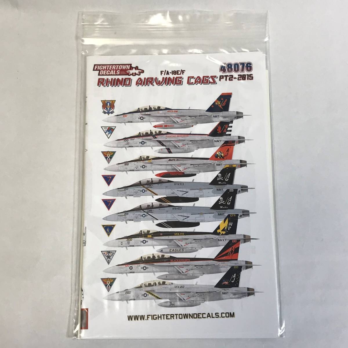 【未使用】100円スタート！ ファイタータウンデカール 48076 F/A-18E/F FIGHTERTOWN DECALS RHINO ...