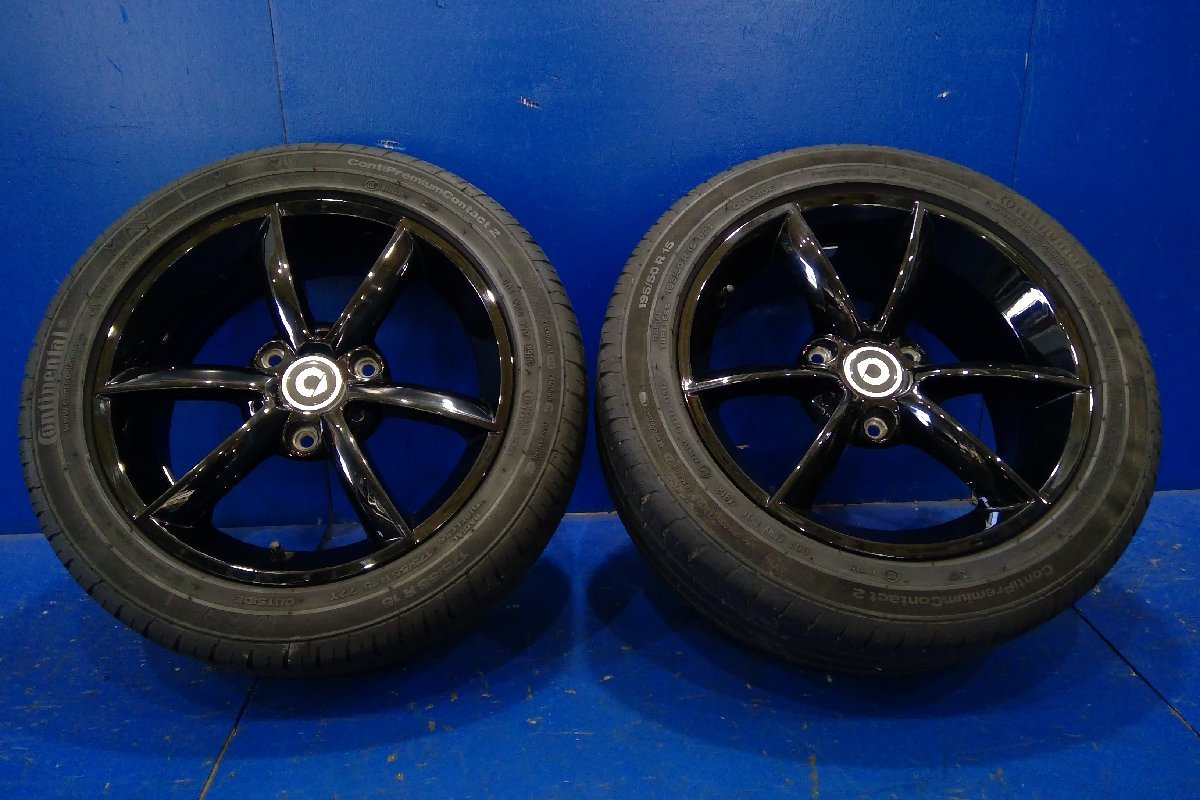 【目立った傷や汚れなし】(H) スマート W451 純正 15インチ アルミ 3穴 pcd112.5 (5J/6.5J) ET(+34・34. ...