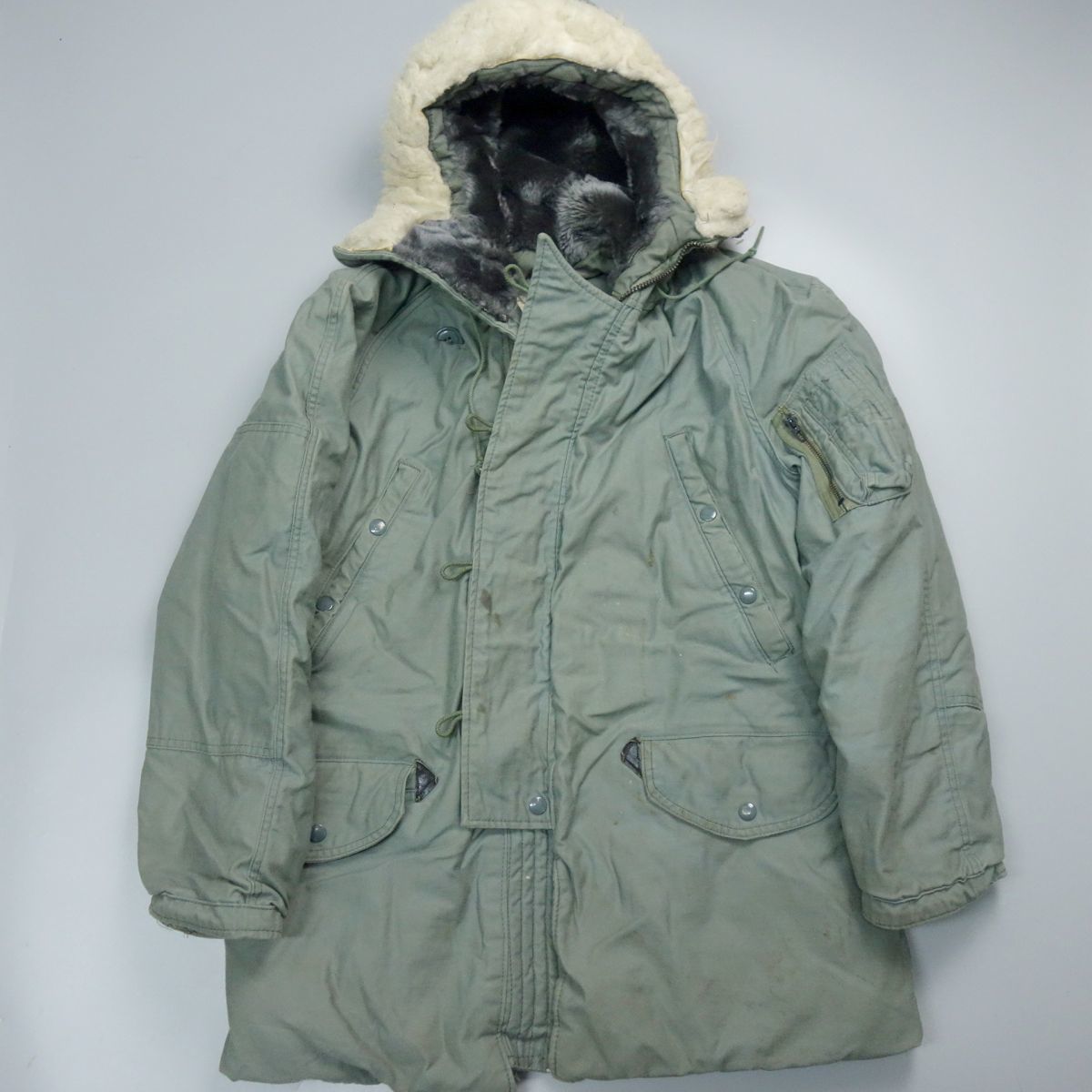 【傷や汚れあり】訳有り 80s 80年代 USAF アメリカ空軍 LANCER CLOTHING CORPORATION社 N-3B フライトジャケット MIL-P-6279J XS メンズの ...