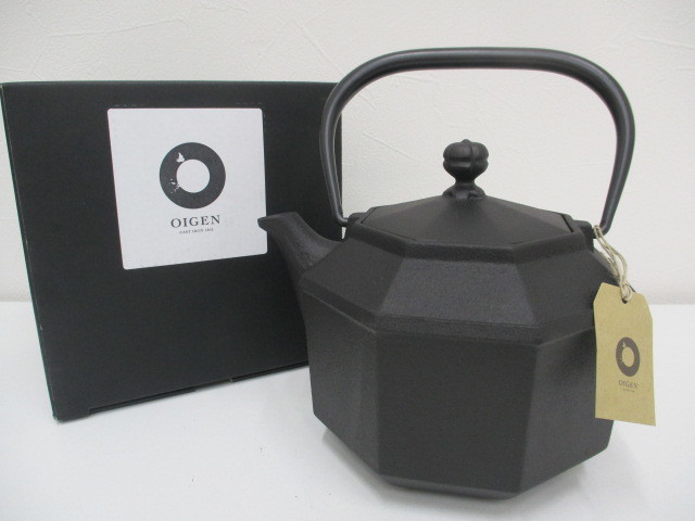 【目立った傷や汚れなし】5462 南部鉄瓶 OIGEN H-174 少鉄瓶 八角 0.8L 箱付の落札情報詳細 - ヤフオク落札価格検索 オークフリー