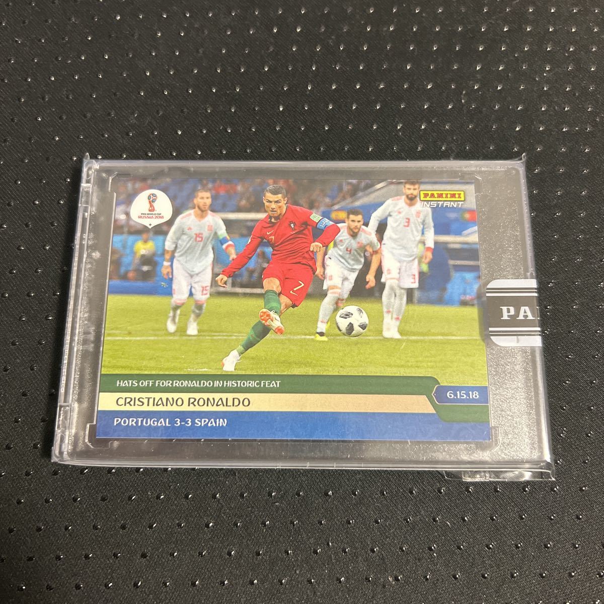 【目立った傷や汚れなし】【10シリ】CRISTIANO RONALDO 9/10 PORTUGAL PANINI INSTANT FIFA WORLD CUP 2018 Hat trick ...