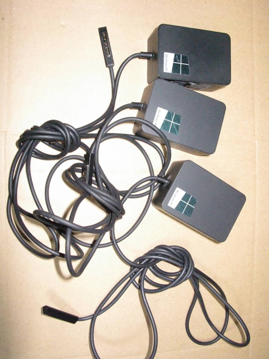 【やや傷や汚れあり】3個セット Microsoft Surface2用 RT 純正ACアダプター Model：1512 12V 2A の落札 ...