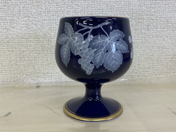 【傷や汚れあり】Y752-000000 KARANSHA 香蘭社 ルリ果樹園 ペア ワインカップ 口径:約7cm 高さ:約10cm 箱付き ⑤の落札情報詳細 - ヤフオク落札価格検索 オークフリー