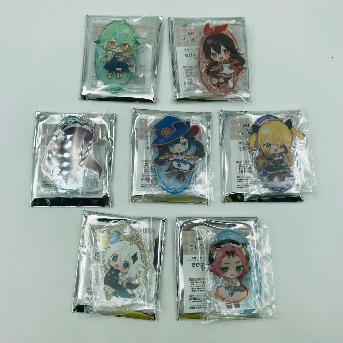 【未使用に近い】新古品 原神 × SWEETS PARADISE スイーツパラダイス スイパラ そよ風の饗宴 ちびキャラ トレーディング ...