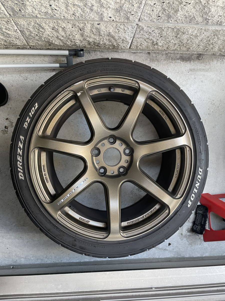 【傷や汚れあり】WORK EMOTION T7R 18インチ pcd: 114.3 / 8.5J 38 / 9.5J 38 Direzza DZ102 265 35R 18 / 235 40R ...