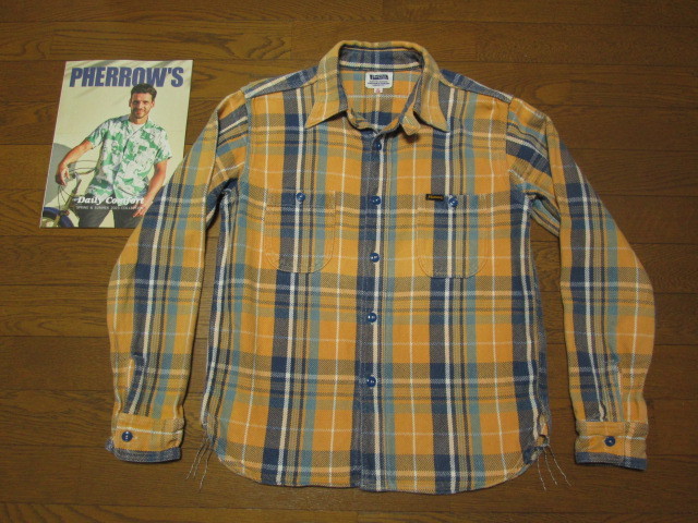 【やや傷や汚れあり】PHERROW’S フェローズ PHERROWS ネルシャツ フランネル 長袖シャツ チンスト ワークシャツ 38 Mの落札情報詳細 - ヤフオク落札価格検索 オークフリー
