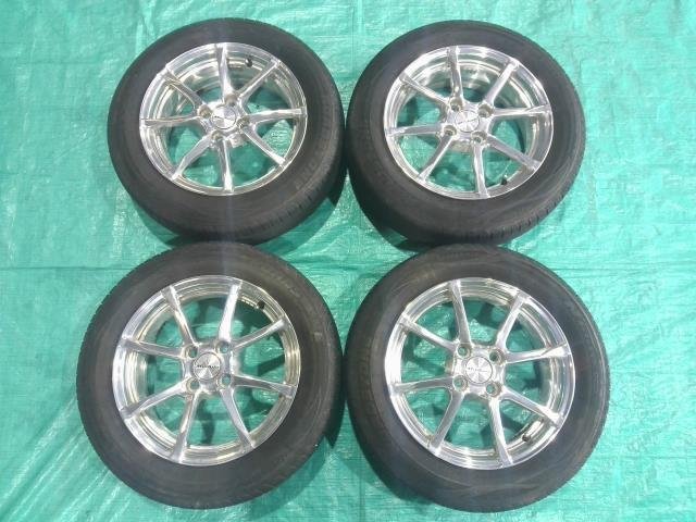 【傷や汚れあり】★ホンダ純正オプション Modulo モデューロ MS-020 15インチ 5.5J＋45 PCD100 4H 175/65R15 タイヤホイール 4本セット 個人宅配送不可の ...