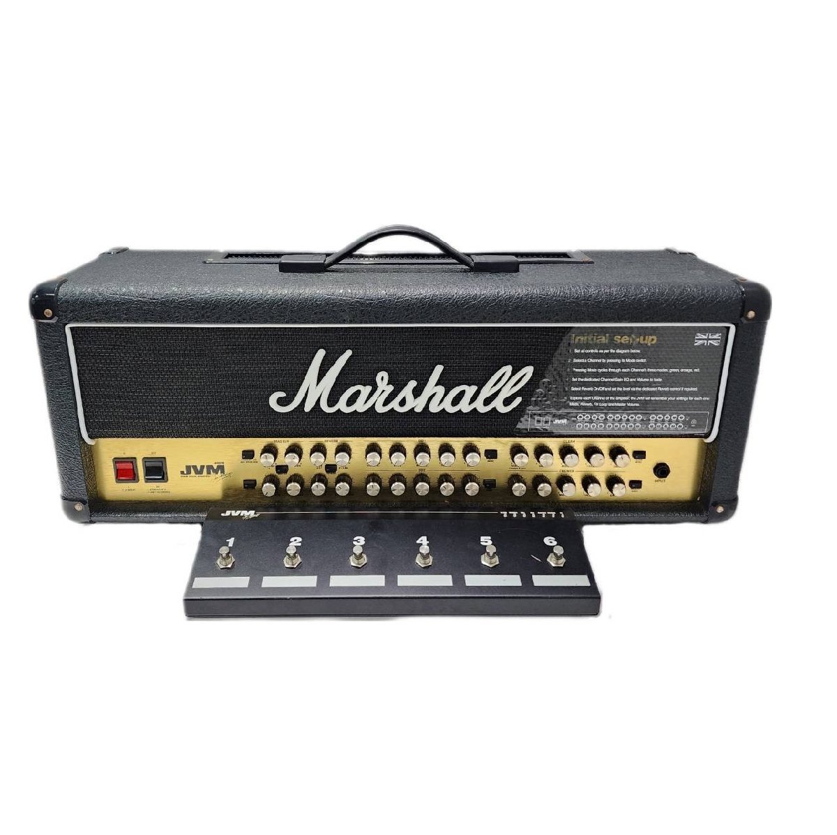 【目立った傷や汚れなし】Marshall マーシャル JVM Series 真空管 ギターアンプヘッド JVM410H フットスイッチ ...