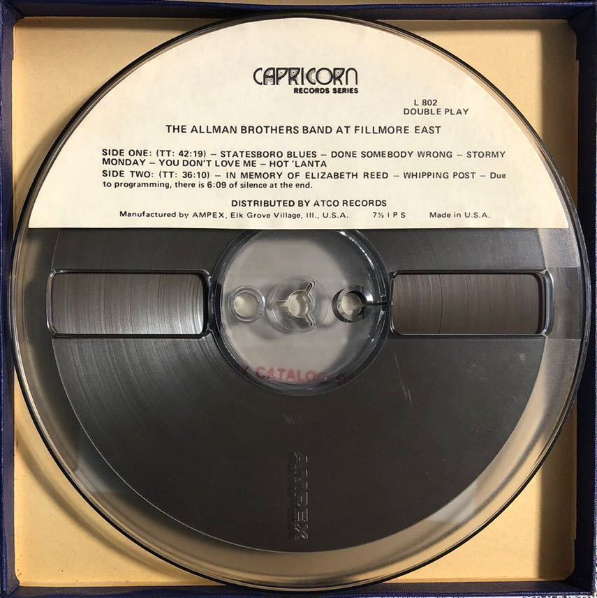 【やや傷や汚れあり】♪オープンリール♪The Allman Brothers Band at Fillmore East オールマン・ブラザーズ 米Capricorn/Ampexオリジナル L ...