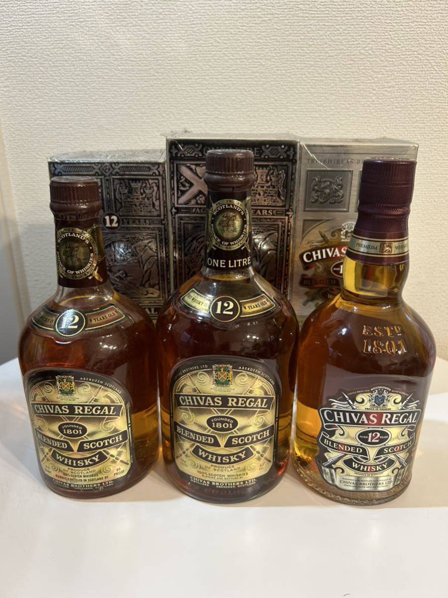 【全体的に状態が悪い】シーバスリーガル スコッチウイスキー CHIVAS REGAL 12年 700ml 1l 3本セット モルト 40度 43度 ジャンク 1円 古酒？の落札情報詳細 ...