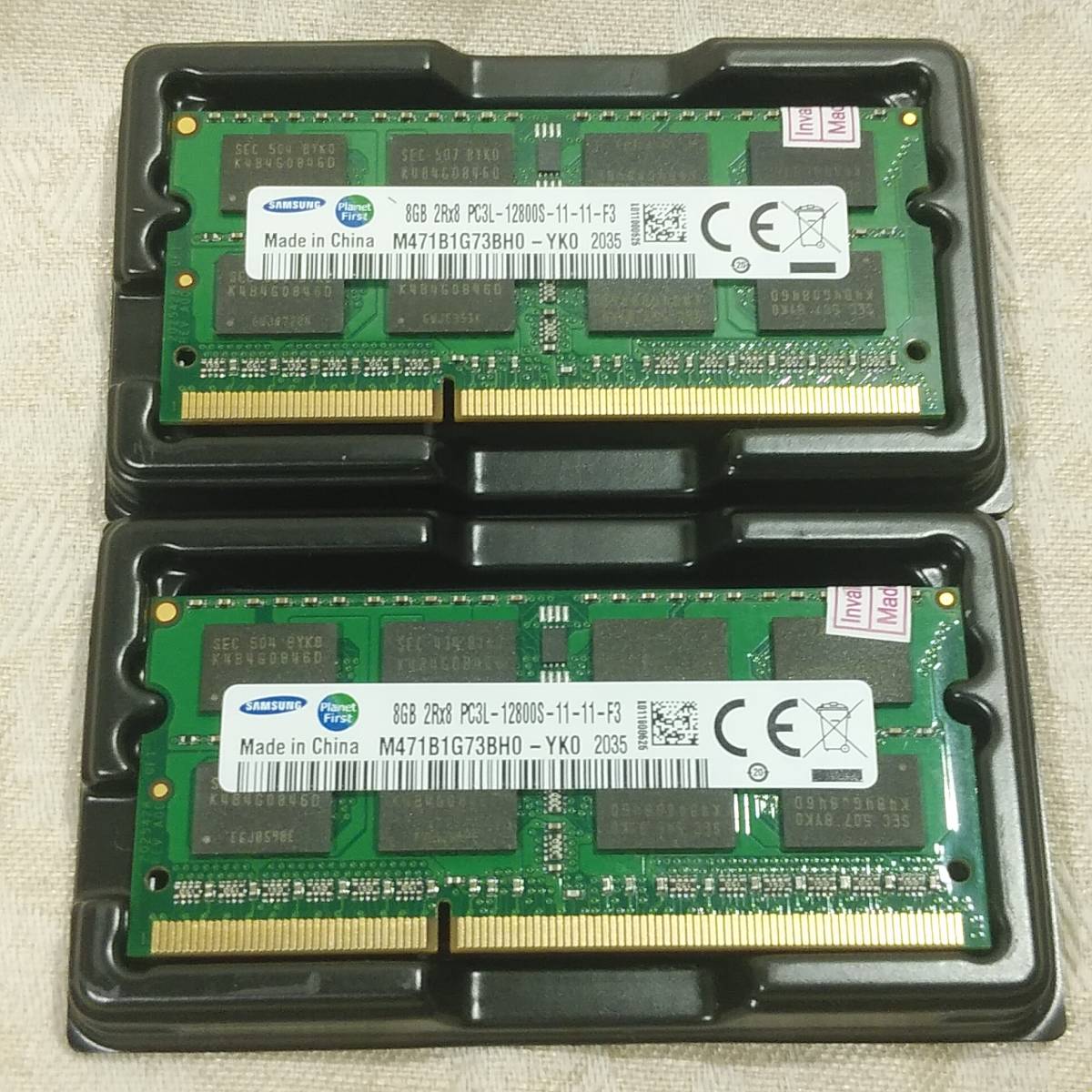 【未使用】新品未使用 サムスン samsung 16GB(8GB×2枚) 2RX8 DDR3L 1600MHz PC3L-12800S SODIMM 204pinラップトップメモリRAM 送料 ...