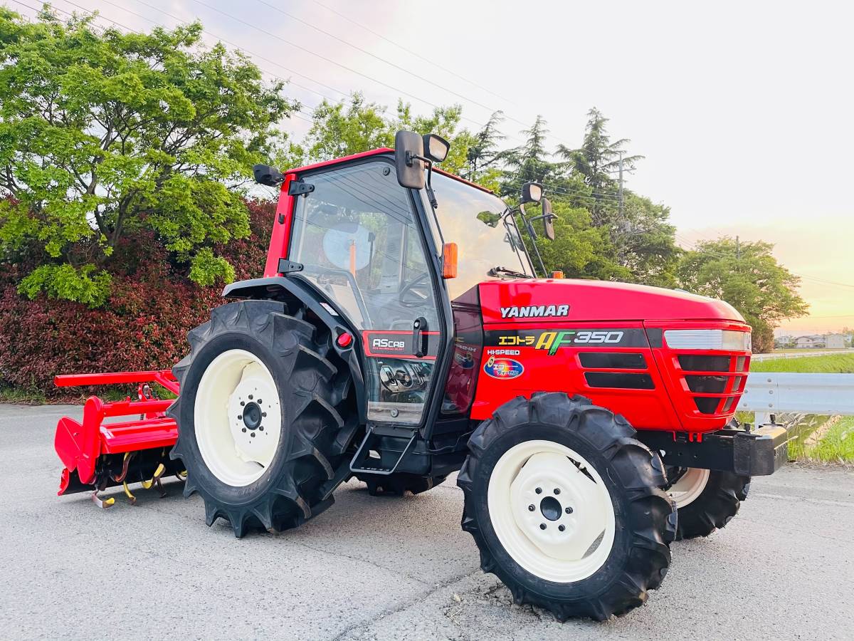 【目立った傷や汚れなし】★ヤンマートラクター★AF-350エコトラ★ハイスピード★885時間★ヤンマーロータリーR318M★エアコンキャビン ...