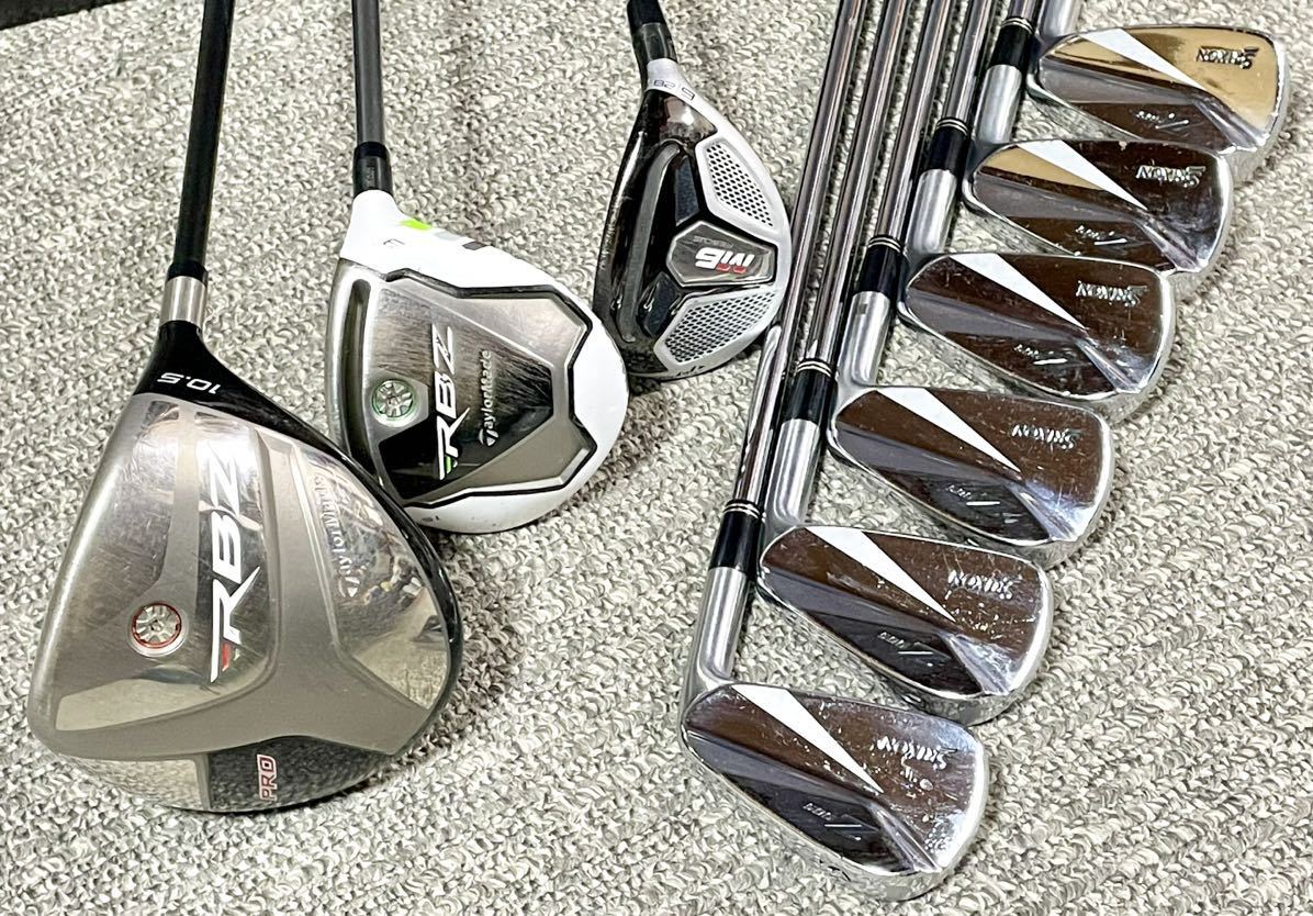 【やや傷や汚れあり】メンズ ゴルフセット テーラーメイド ドライバー RBZ PRO 1W/フェアウェイウッド RBZ 3W/M6 ユーティリティ 6U/スリクソン アイアン Z965の落札 ...