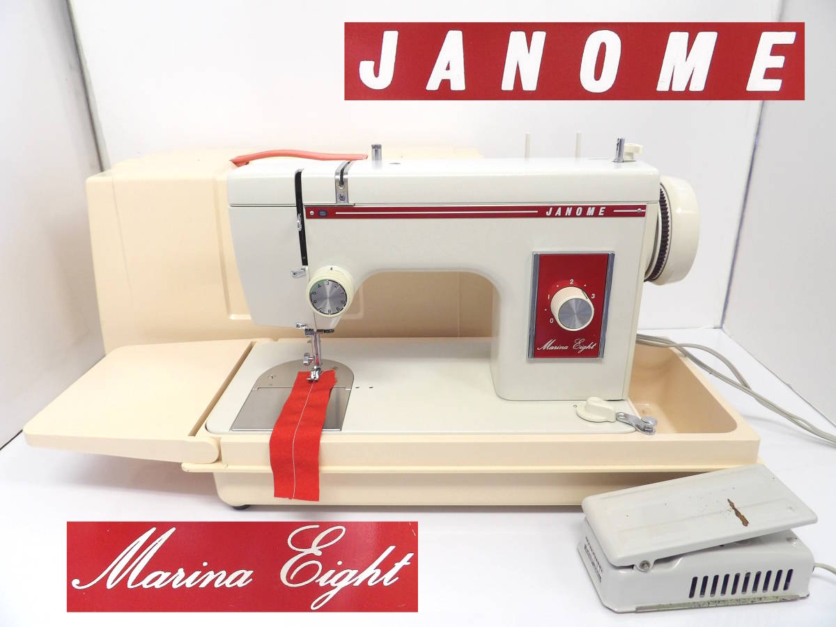 【傷や汚れあり】【よろづ屋】ジャノメミシン JANOME MODEL 369 マリーナ8 Marina Eight フットコントローラーあり ...