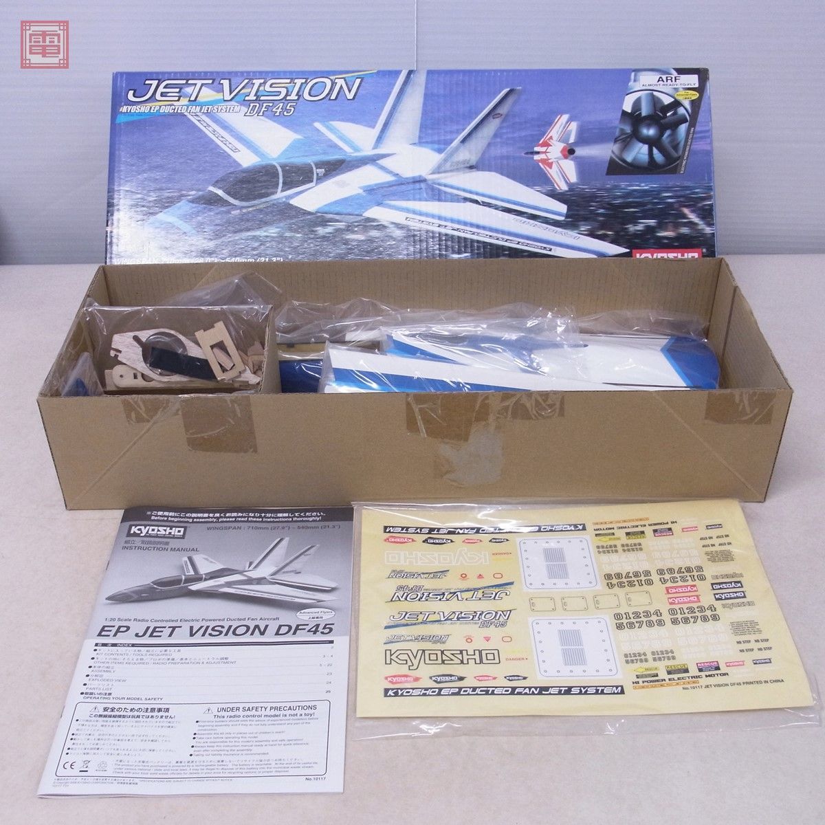 【やや傷や汚れあり】京商 1/20 JET VISION DF45 電動RC EPダクテッドファン エアープレーン KYOSHO【40の落札 ...