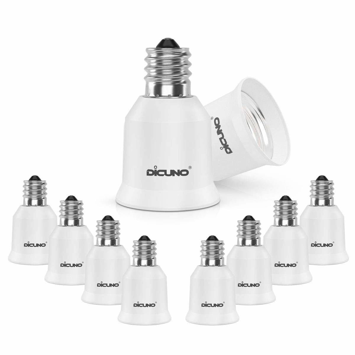 【未使用】DiCUNO E17-E26 口金変換アダプター 電球ソケット 最大仕事率200W 200度耐熱 10個セットの落札情報詳細 - Yahoo!オークション落札価格検索 オークフリー