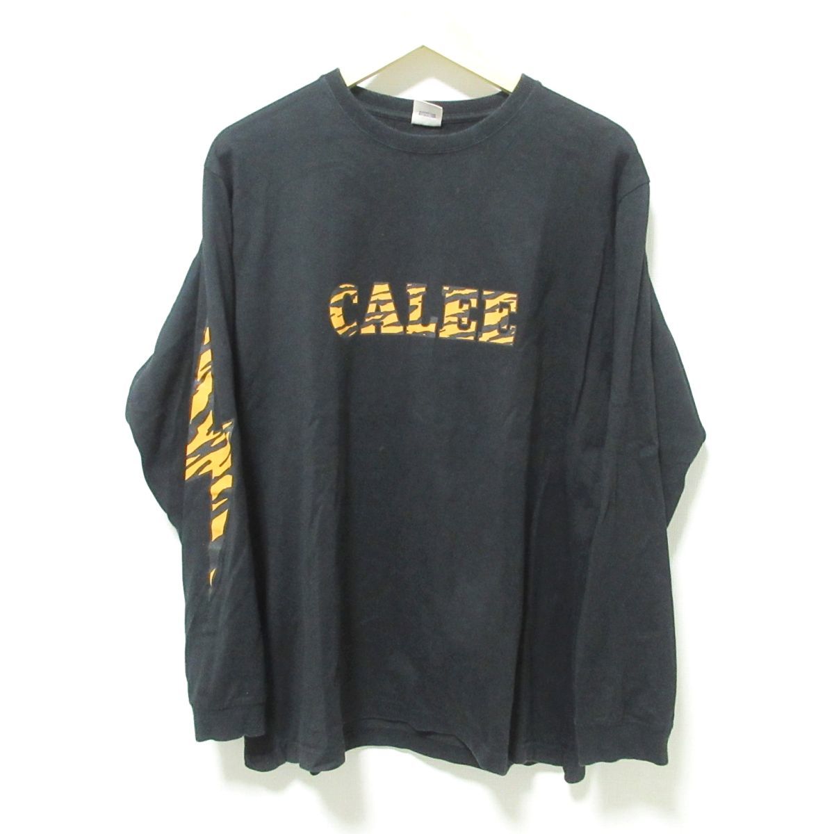 【目立った傷や汚れなし】美品 CALEE キャリー 長袖 クルーネック プリント Tシャツ カットソー XL 黒 ブラック 601の落札情報詳細 - ヤフオク落札価格検索 オークフリー