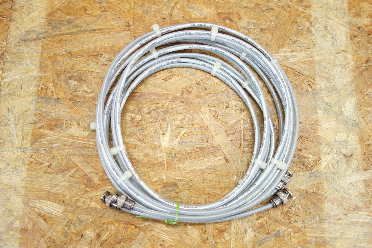 【やや傷や汚れあり】 藤倉 FUJIKURA RG-55/U RS型高周波同軸ケーブル BNC 1.9m 現状品 C76の落札情報詳細 ...