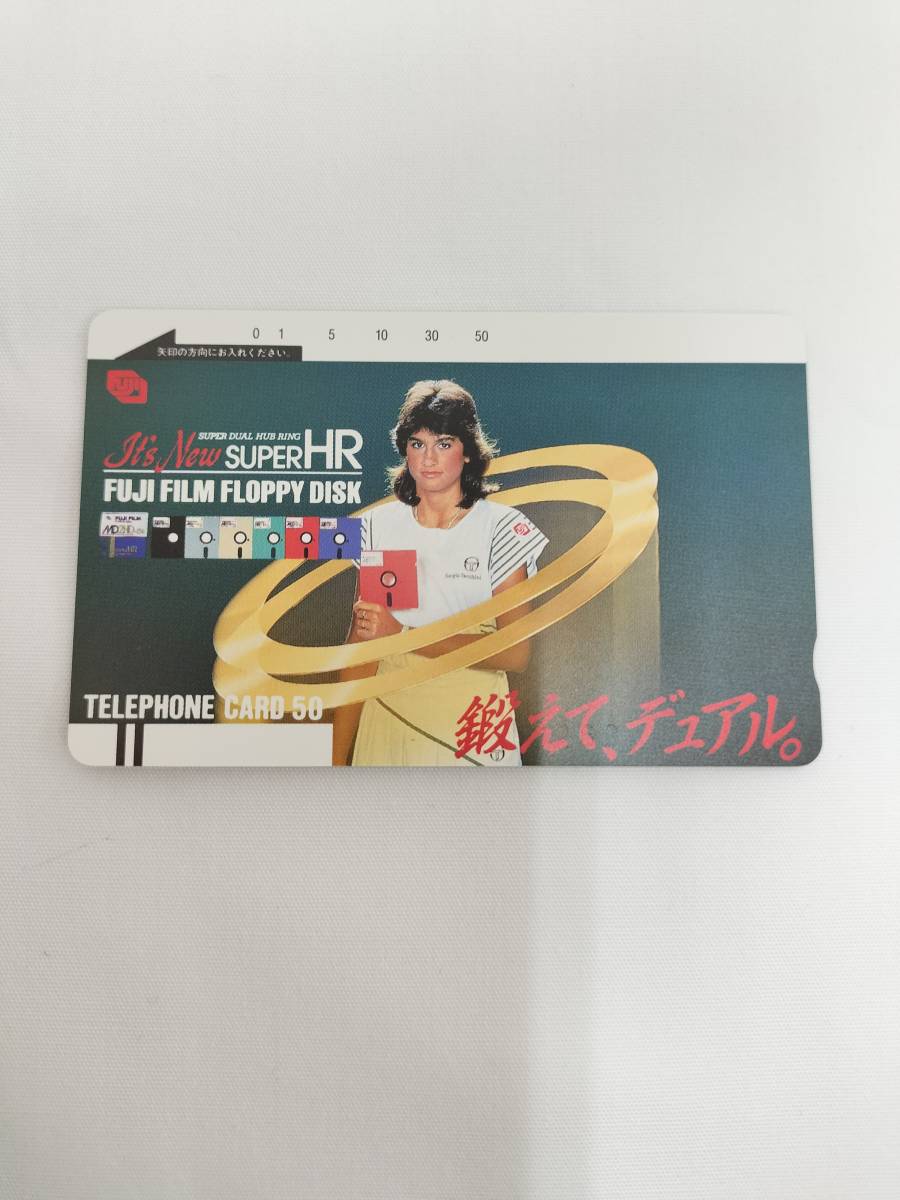 【やや傷や汚れあり】【未使用】 テレホンカード FUJI FILM FLOPPY DISK 富士 フィルム 鍛えて、デュアル。 50度数 ...
