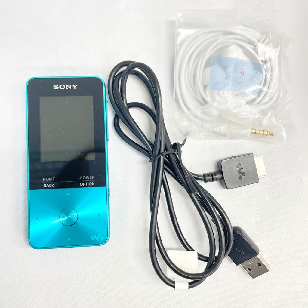 【やや傷や汚れあり】 1円スタート SONY WALKMAN ソニー ウォークマン 16GB NW-SV 315 ブルー 純正 USBケーブル ...