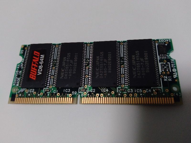 【目立った傷や汚れなし】 ≪VD8-64M≫② 144pin 64MB EDO 選別通過品 送料無料 数量4の落札情報詳細 - ヤフオク落札 ...