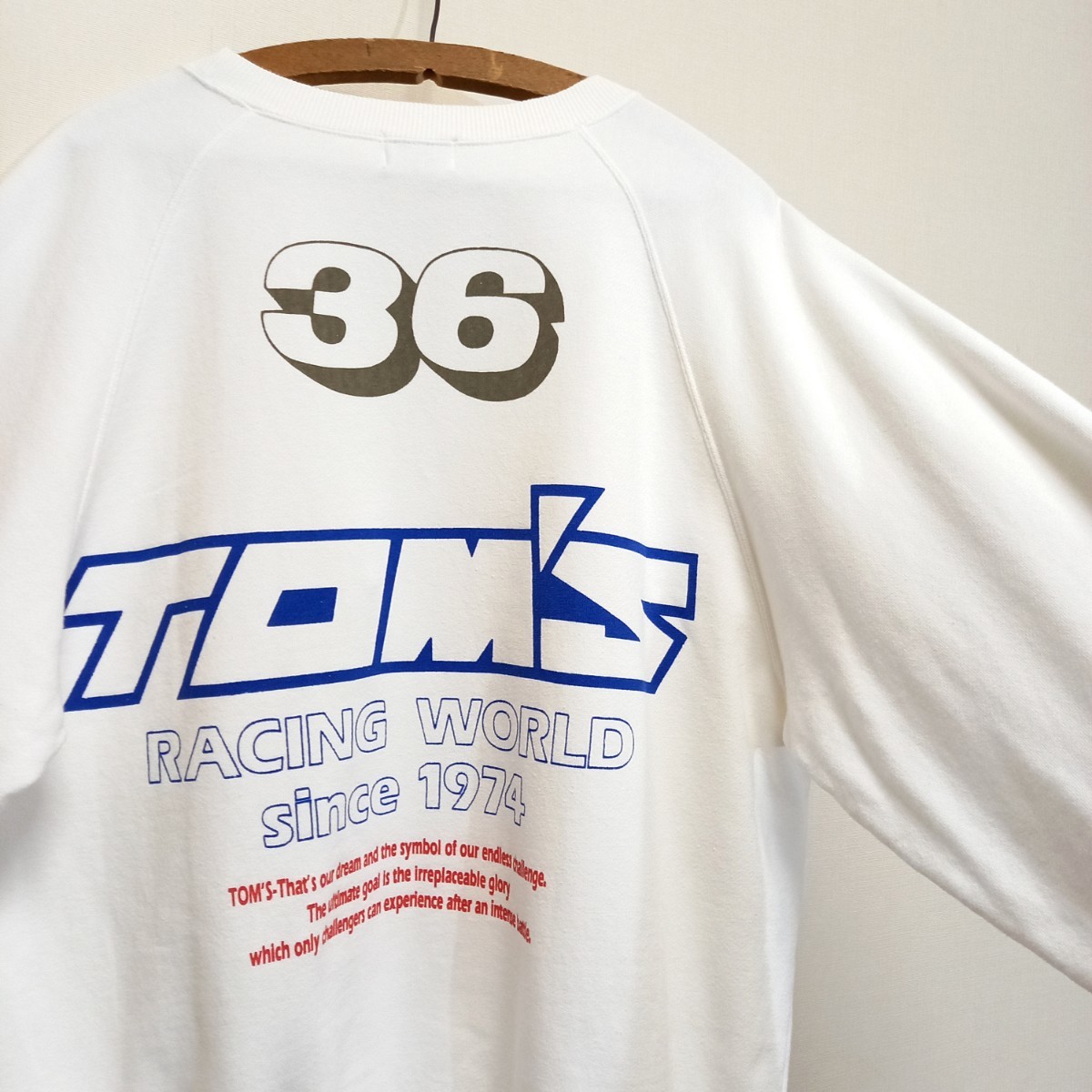 【目立った傷や汚れなし】美品 当時物 TOYOTA TOM'S RACING TEAM 36号車 スウェット メンズ トレーナー スーパーGT ...
