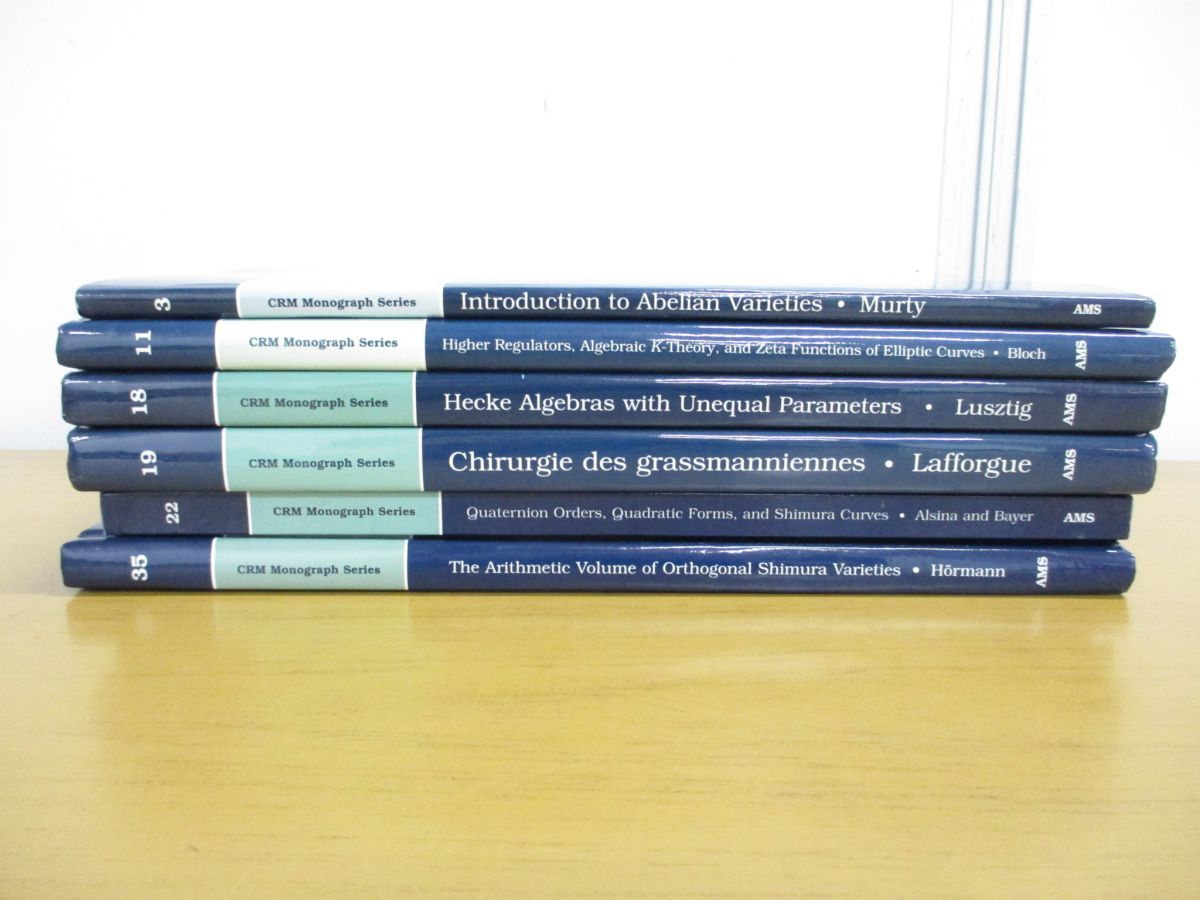 【傷や汚れあり】 01)CRM モノグラフシリーズ 6冊セット/Amer Mathematical Society/洋書/代数的K理論/楕円曲線/ゼータ関数/CRM Monograph ...