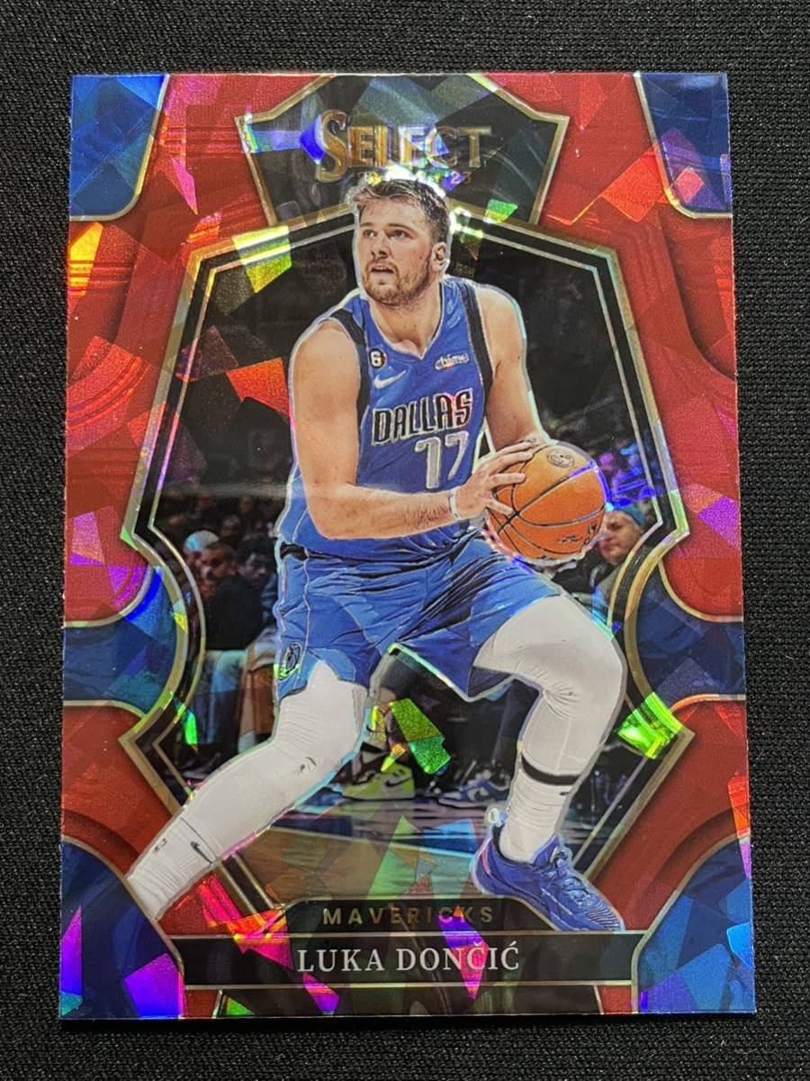 【目立った傷や汚れなし】Luka Doncic 2022 Select RED CRACKED ICE Premier Level Card ...