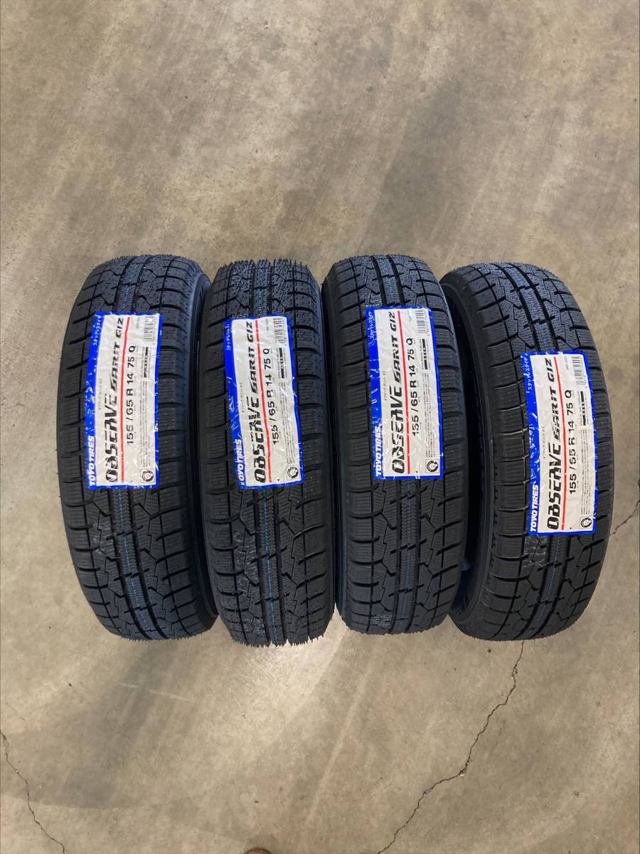 【未使用】★【2023年製】TOYO OBSERVE GARIT GIZ 155/65R14 155/65-14 トーヨー オブザーブ ガリットギズ 4本価格 4本送料税込み￥20000～冬用 ...