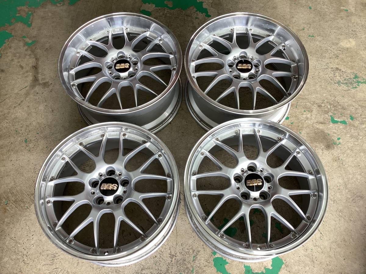 【傷や汚れあり】送料無料 j85 BBS RS-GT RS918H 鍛造軽量アルミ深リム19インチF8.5J+38 R9.5J+38 PCD114.3/5H クラウン・アルファード・ヴェル ...