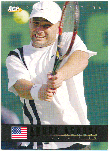 【やや傷や汚れあり】Andre Agassi Tennis 2005 Ace Authentic Debut Edition Gold ...