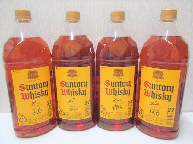 【未使用】【未開栓】 SUNTORY サントリー ウイスキー 角 ペットボトル 2.7L(2700ml) おまとめ4本の落札情報詳細 - Yahoo!オークション落札価格検索 オークフリー