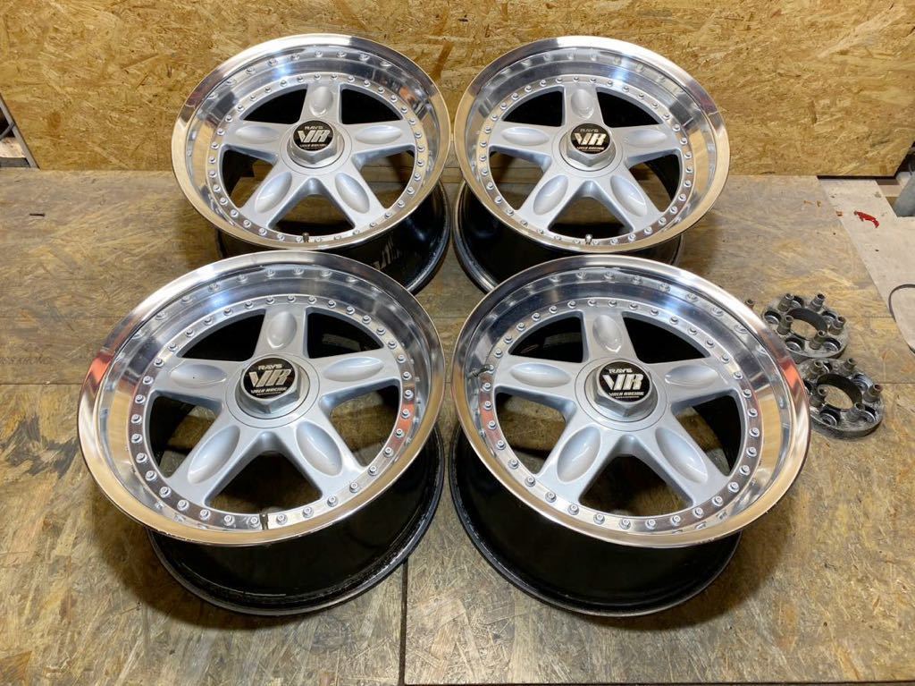 【やや傷や汚れあり】RAYS VOLK RACING GR'C グループC 17インチ 9J ET18 GT-Rサイズ 4本セット レイズ ボルク Rサイズ R32 R33 S13 S14 ...