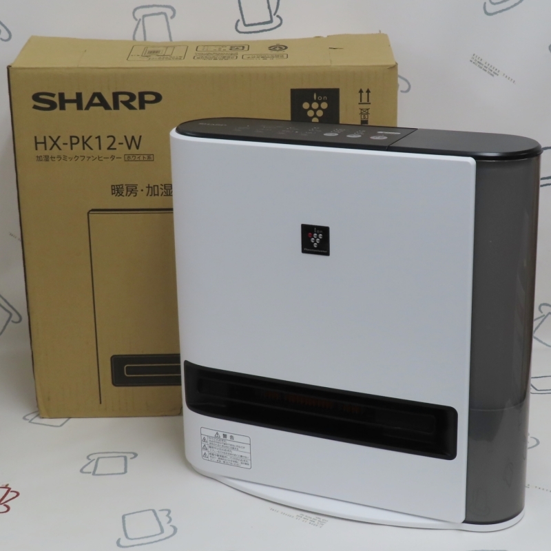【やや傷や汚れあり】♪SHARP/シャープ 加湿セラミックファンヒーター HX-PK12-W 2022年 札幌♪の落札情報詳細 - Yahoo!オークション落札価格検索 オークフリー