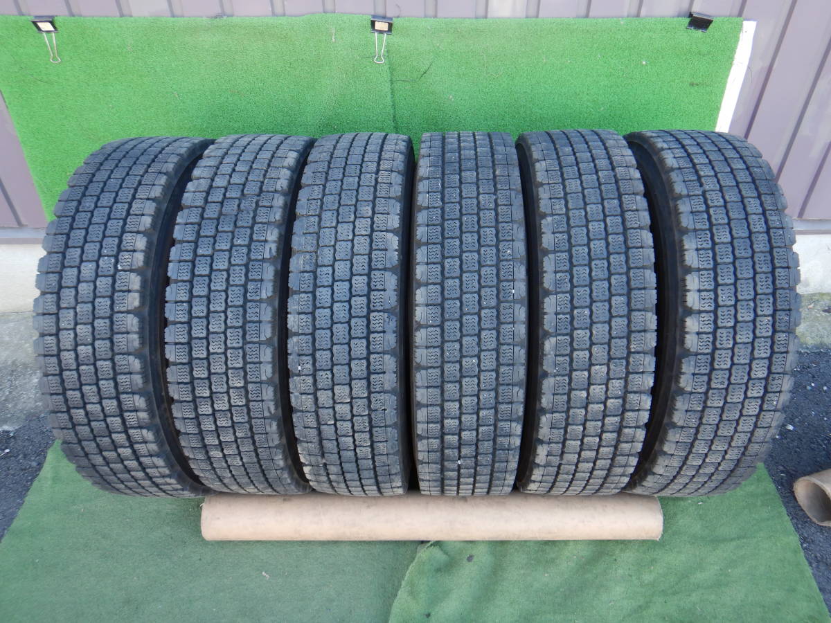 【やや傷や汚れあり】★BS W910 スタッドレス★225/80R17.5 123/122L 残り溝:2本10.1mm以上/4本9.1mm以上 2022年製 6本 MADE IN JAPANの ...