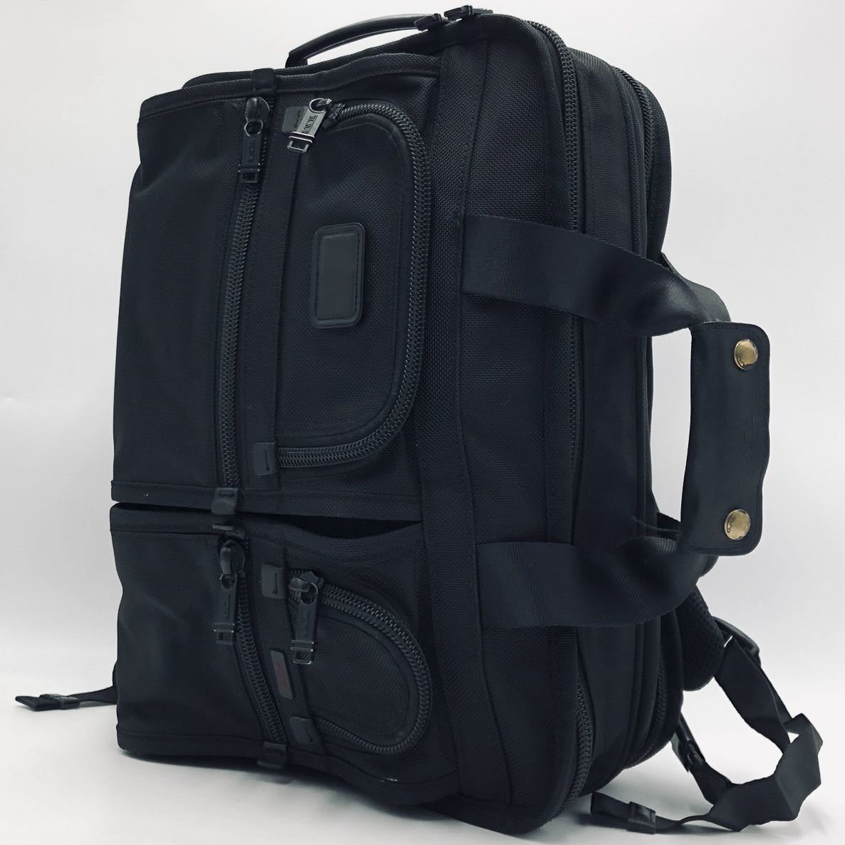 【目立った傷や汚れなし】1円~極美品 TUMI トゥミ 3way ALPHA メンズ ビジネス リュックサック ショルダーバッグ ブリーフケース レザー バリスティック A4/PC可 黒の落札 ...
