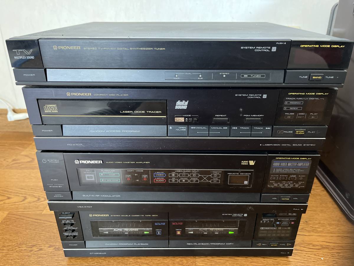 【傷や汚れあり】 Pioneer パイオニア VSA-X707/CT-X909WR/VSF-X909/PO-X707L リモコン/コンポ本体のみの落札情報詳細 - ヤフオク落札価格検索 オークフリー