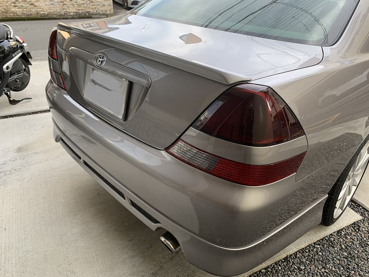 【やや傷や汚れあり】JZX110 マークII 社外品（トラウム アレス） リアスポイラー トランクスポイラー フォーチュナ 1D2 塗装済み ...