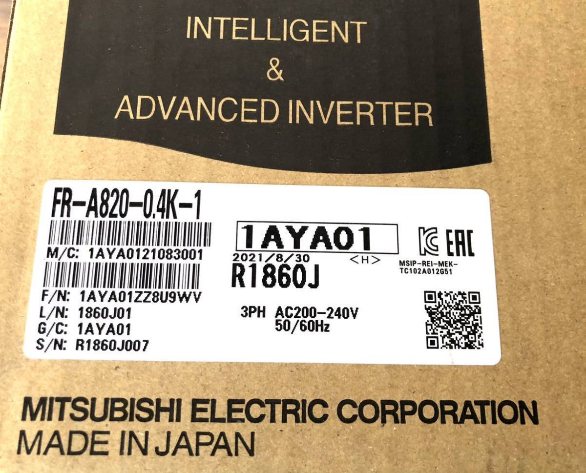 【未使用】新品未使用 三菱電機 インバータ FR-A820-0.4K-1 1台（送料無料）の落札情報詳細 - ヤフオク落札価格検索 オークフリー