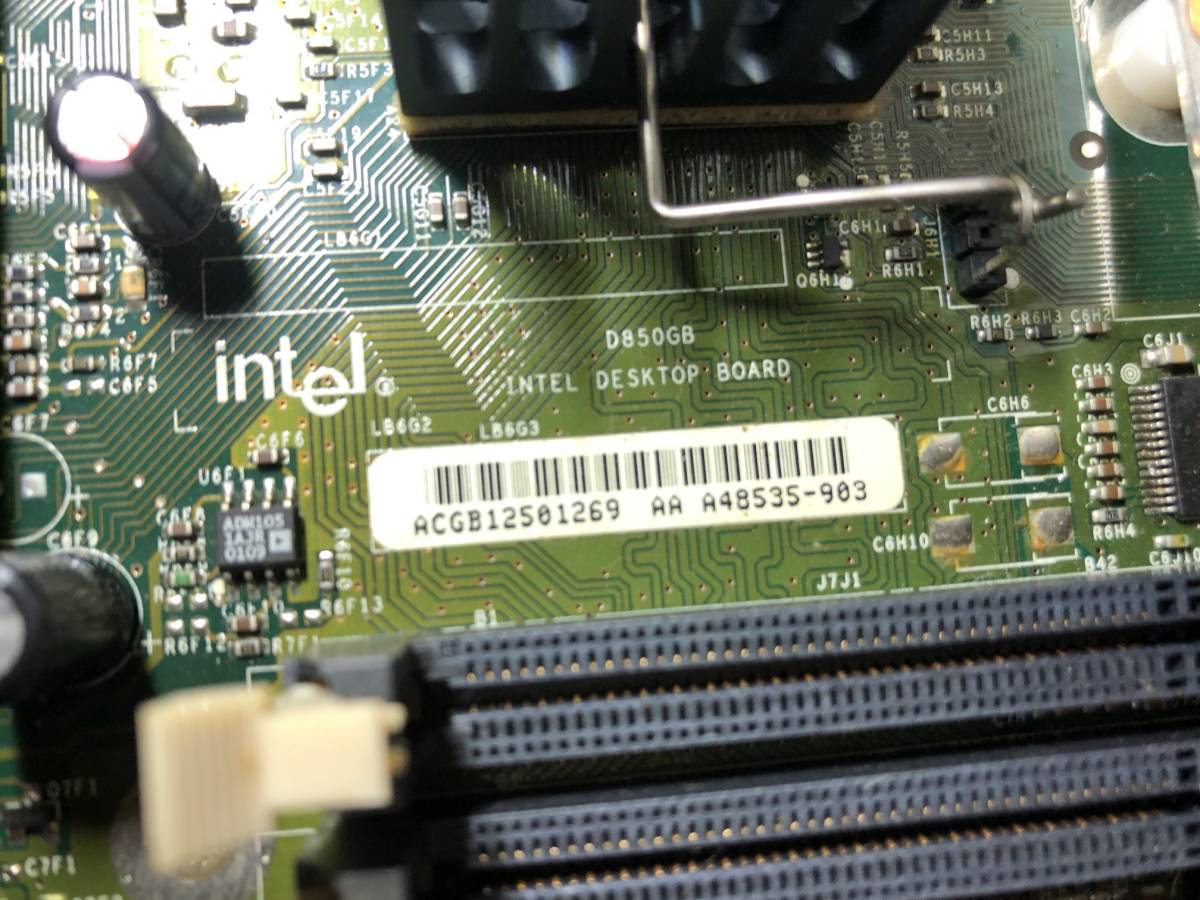 【やや傷や汚れあり】マザーボード Socket 423 INTEL DESKTOP D850GB Pentium 4 1.4GHz RIMM ...